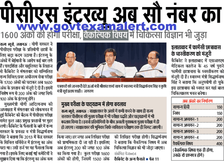 UPPSC PCS Syllabus 2025 UP PCS Pre Mains Exam Pattern Subject wise